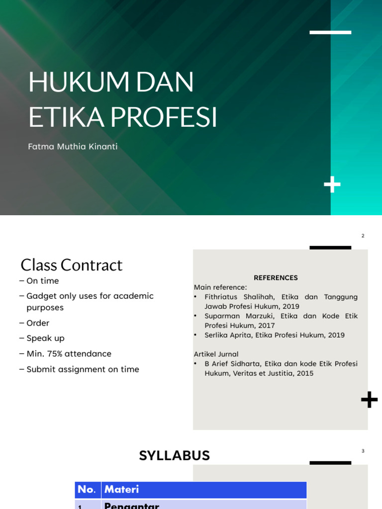 Hukum Dan Etika Profesi - FMK | PDF