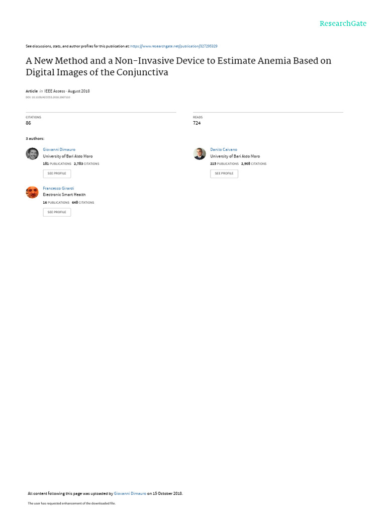 A New Method and A Non-Invasive Device To Estimate | PDF | Anemia | Smartphone