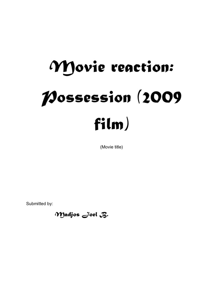 Movie Reaction | PDF