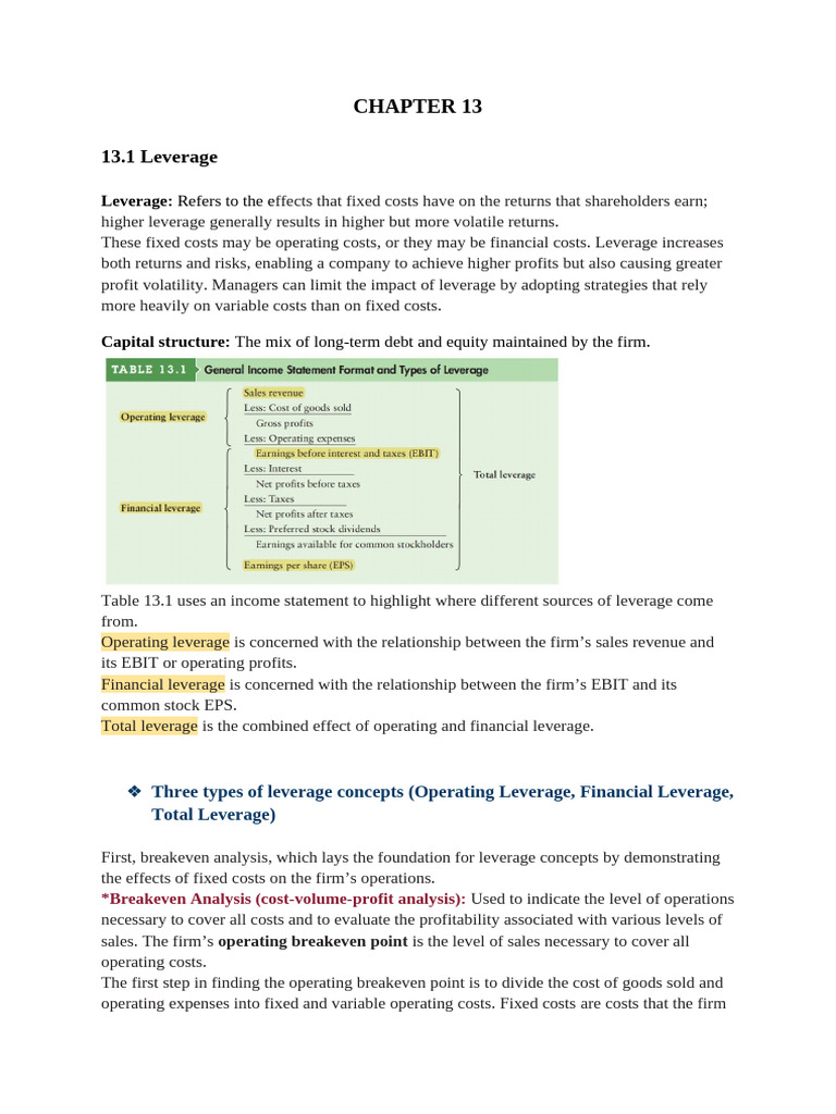 Chapter 13 | PDF | Capital Structure | Cost Of Capital