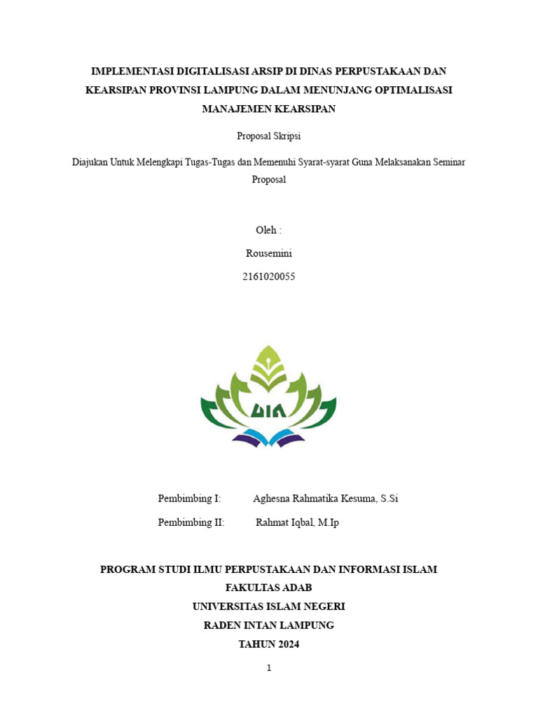 Proposal Arsip Rose Rev1 | PDF