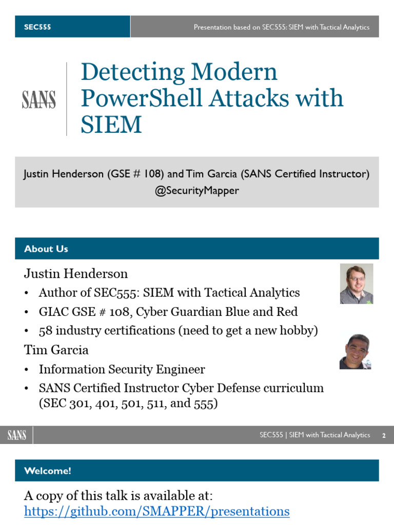 Detecting Modern Powershell Attacks With SIEM | PDF | Information Technology Management | Computing