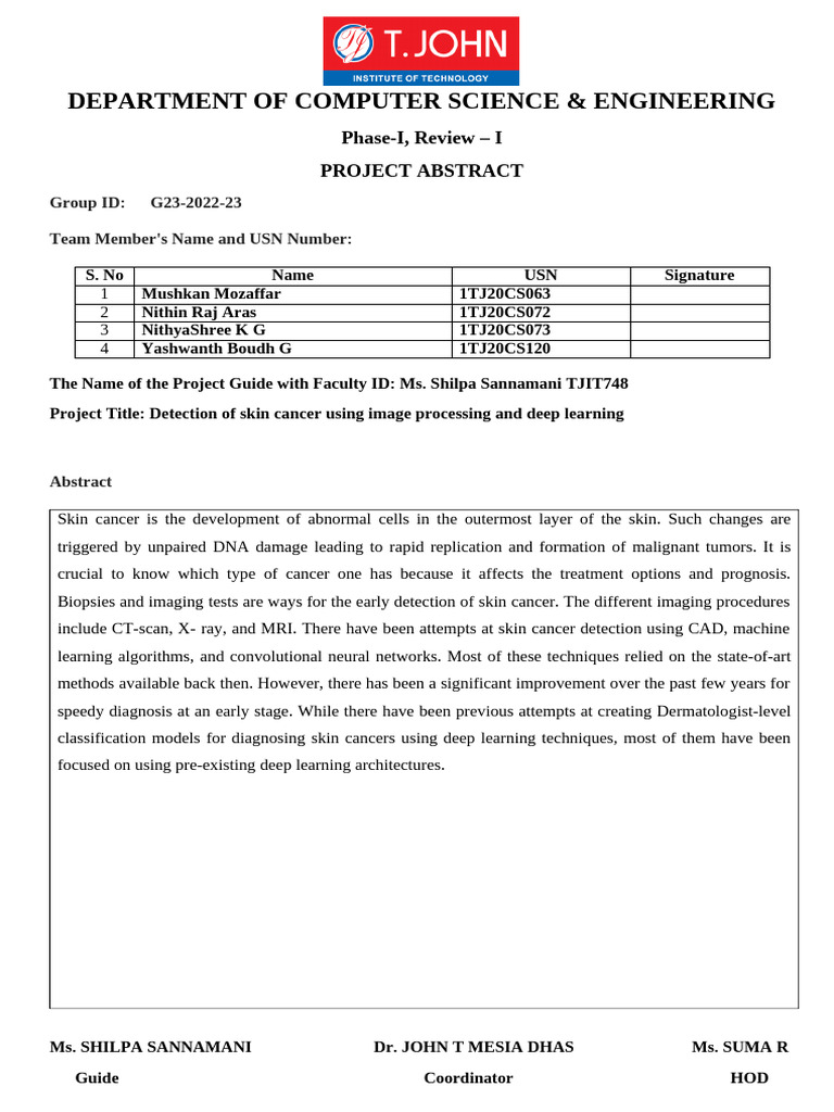 Abstract Final year project-FYP | PDF