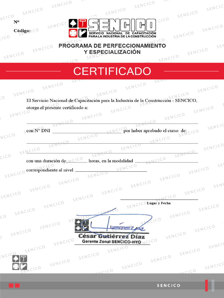 Certificado de Autocad Sencico | PDF
