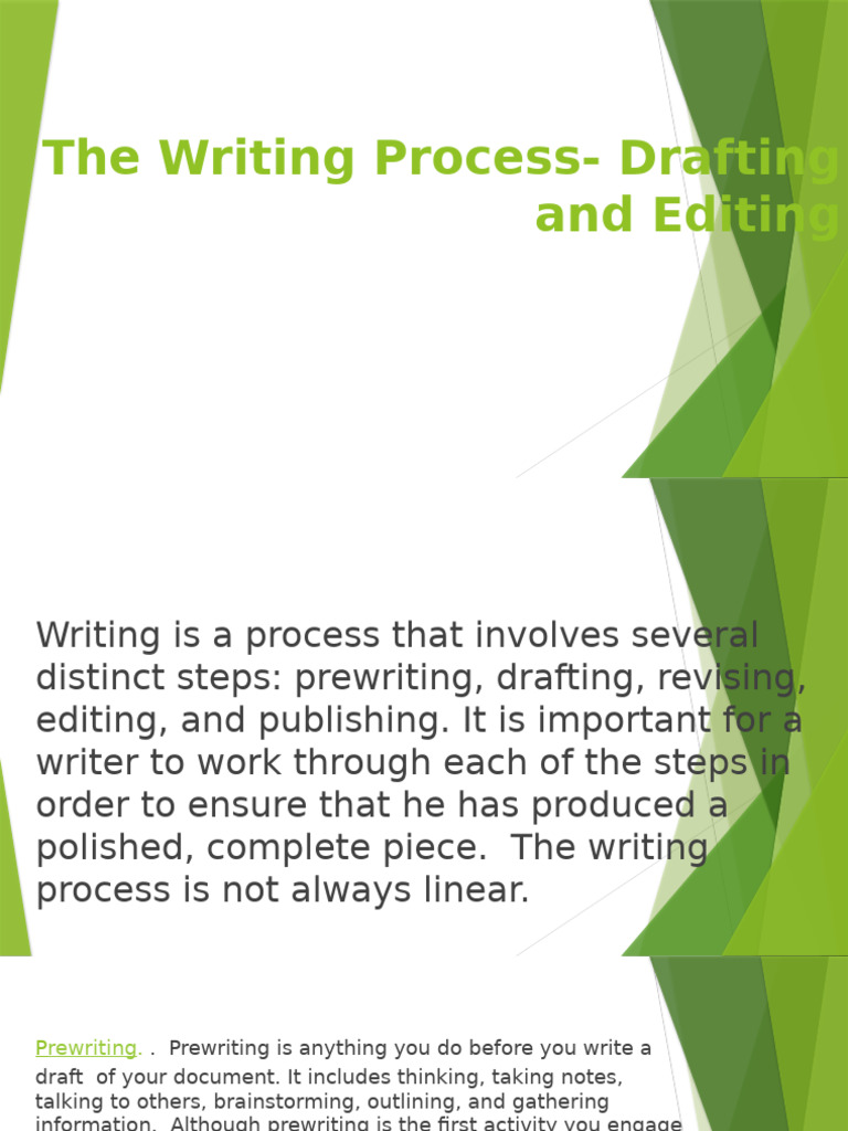 The Writing Process - Drafting and Editing | PDF | Writing | Communication