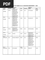 Grade 10 & 11 June Exam Timetable - 2025 | PDF