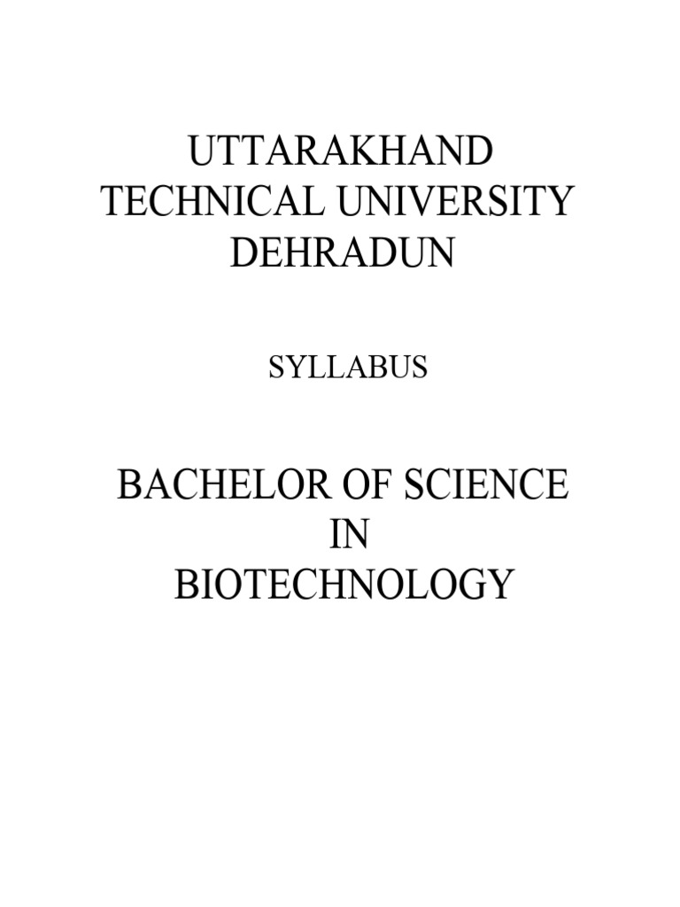 B.Sc. Biotechnology Syllabus Overview | PDF | Dna | Enzyme Kinetics