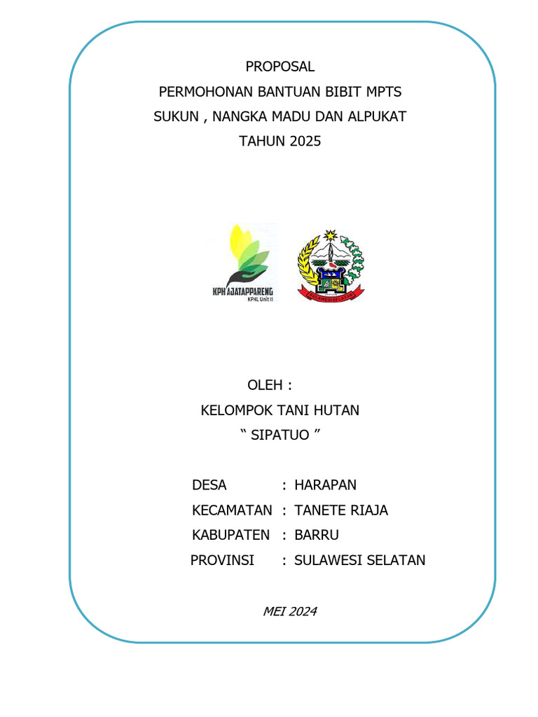 Proposal KTH Sipatuo | PDF