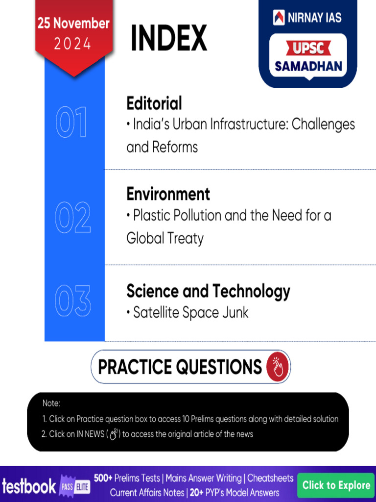 Urban Infrastructure Challenges in India | PDF | Space Debris | Satellite