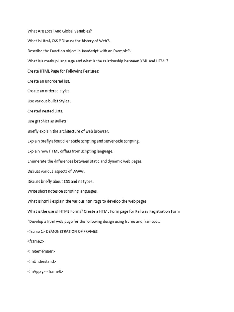Practice Questions 1 Pdf Html Java Script 0007