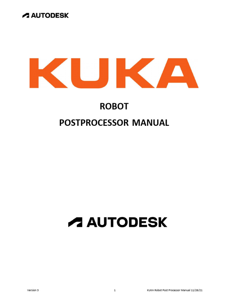 KUKA Robot Post Processor Guide | PDF | Cartesian Coordinate System ...