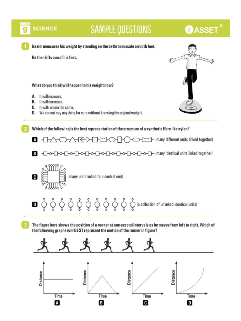 Class-9-ASSET-Science-Sample-Paper daddy | PDF
