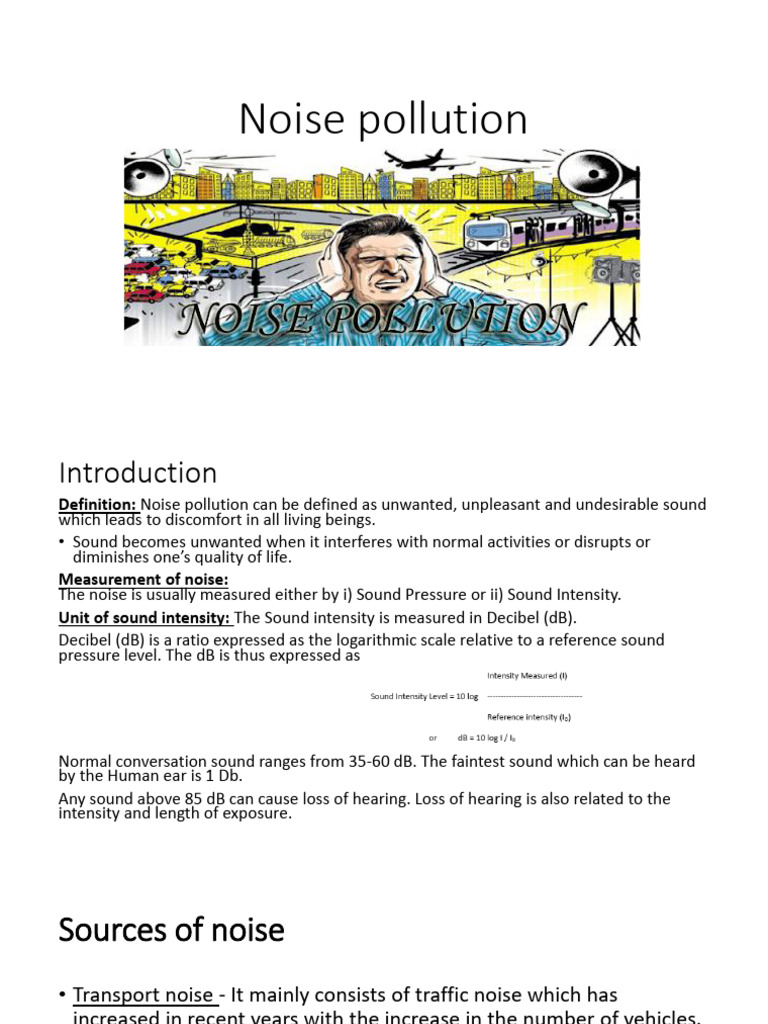 Noise Pollution | PDF | Noise | Decibel