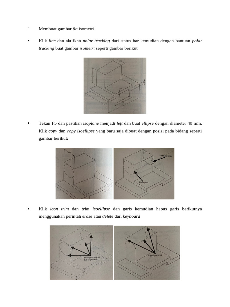 Latihan 6 Gambar Fin Isometri | PDF
