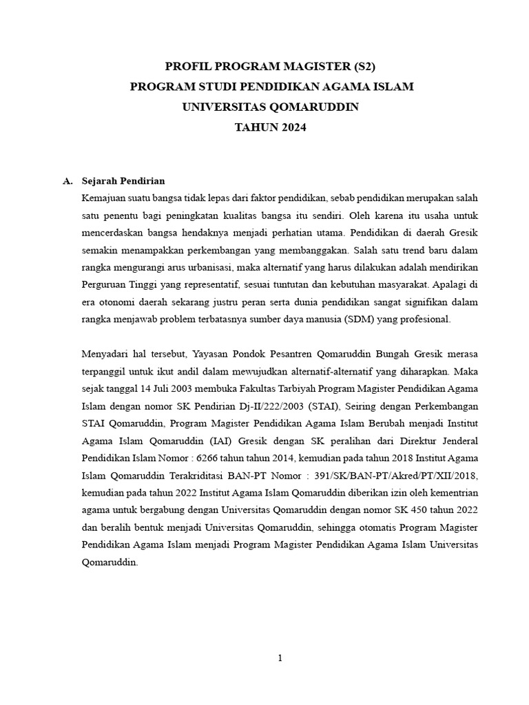 Profil Program Magister | PDF