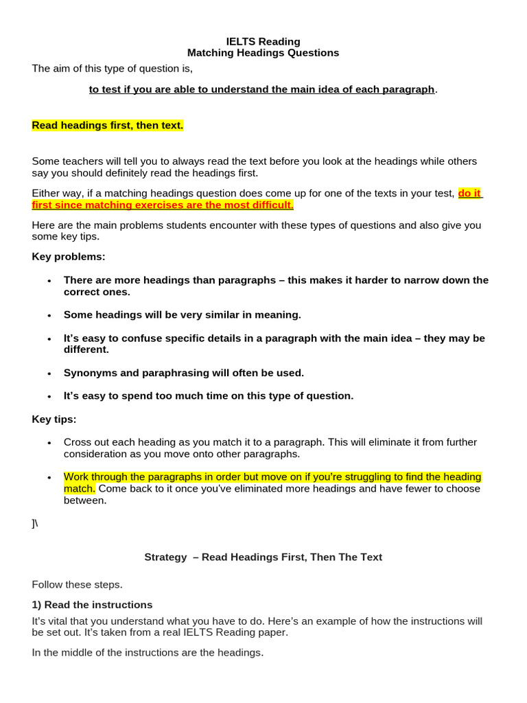 Matching Headlines Tips | PDF | Human Communication