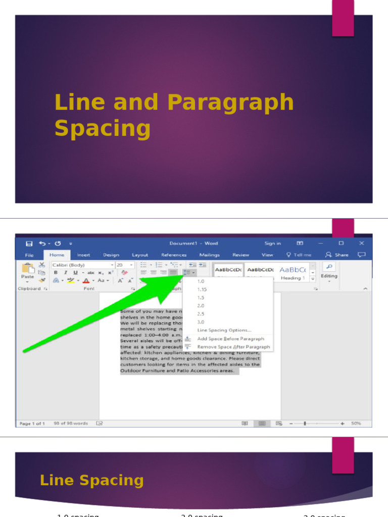 Line and Paragraph Spacing | PDF