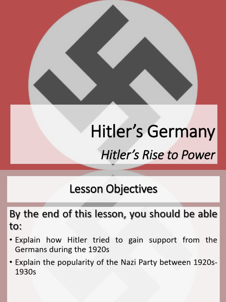 CHP 2 - Hitler's Rise To Power - Part II (Student Copy) | PDF | Nazi ...