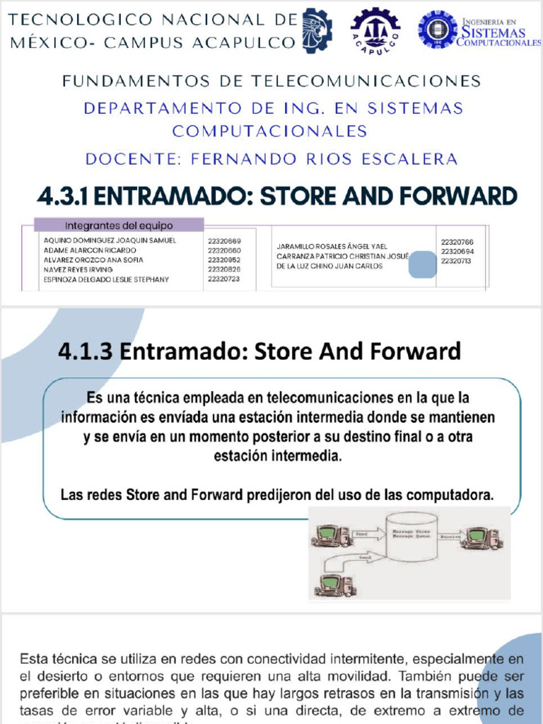 4.1.3 Entramado Store and Forward | PDF