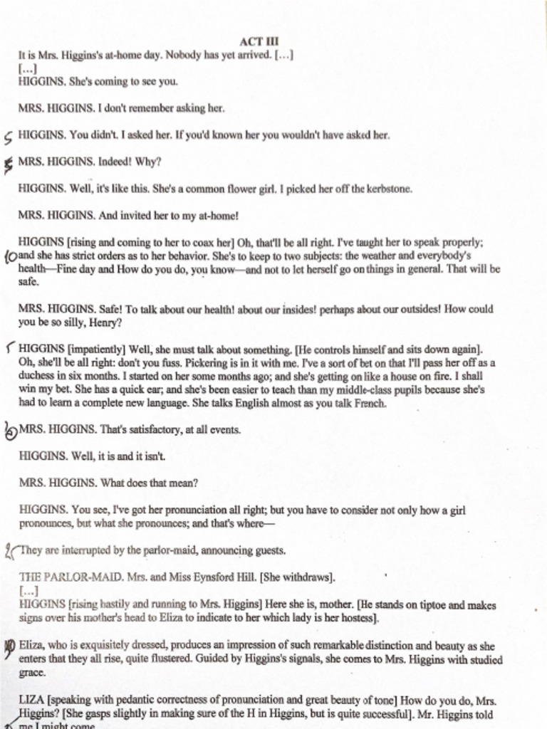 Act Iii Pygmalion | PDF