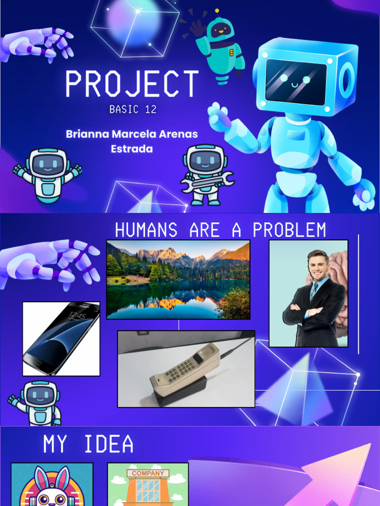 Blue Futuristic Illustrative Artificial Intelligence Project Presentation | PDF