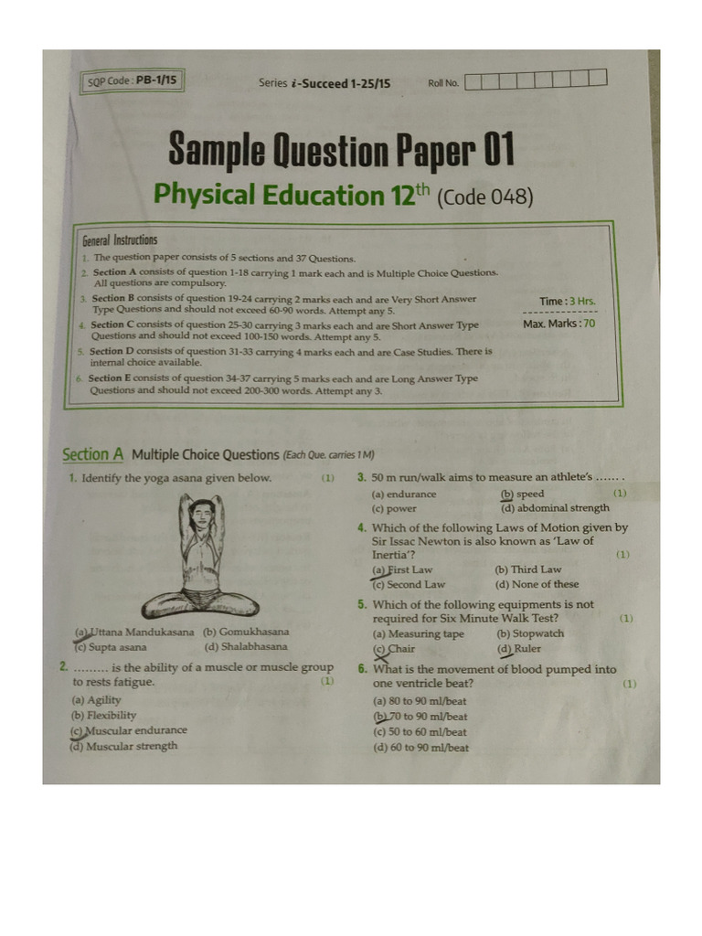 Sample Paper 1 | PDF