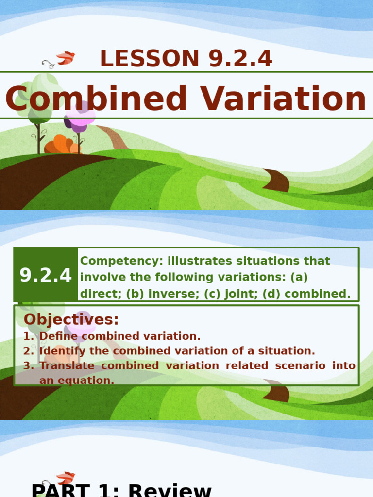 9.2.4. Combined Variation | PDF | Volt | Physical Quantities
