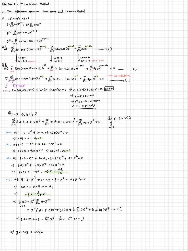 Frobenius method | PDF