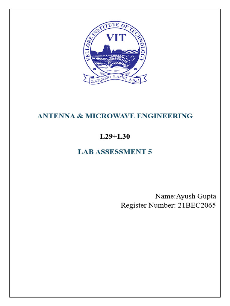 ANTENNA Task5 | PDF | Computer Engineering | Electrodynamics