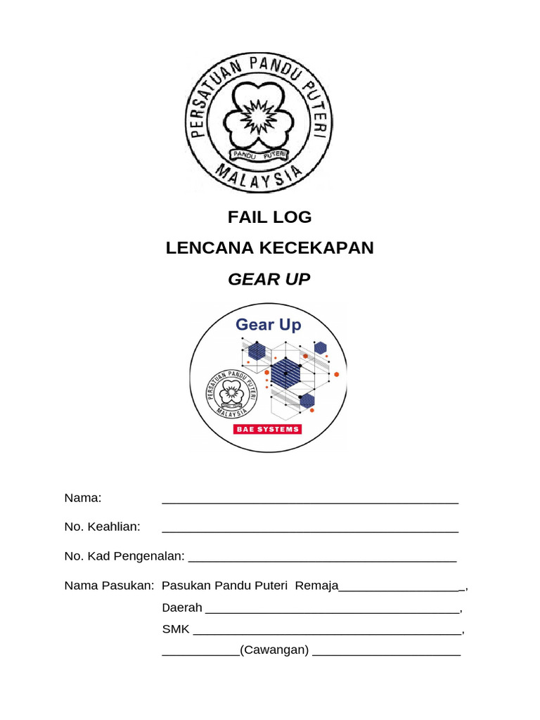 Fail Log LK Gear Up Ppremaja Updated 24052023 | PDF