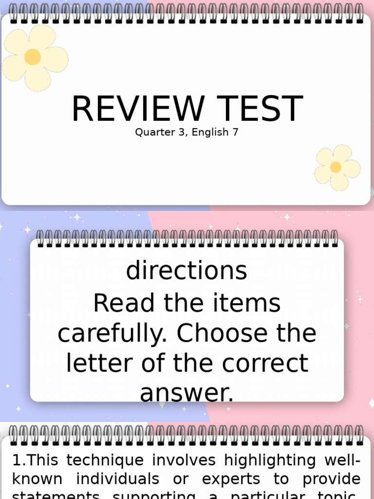 English 7 Quarter 3 Review Test | PDF | Butterfly | Pupa