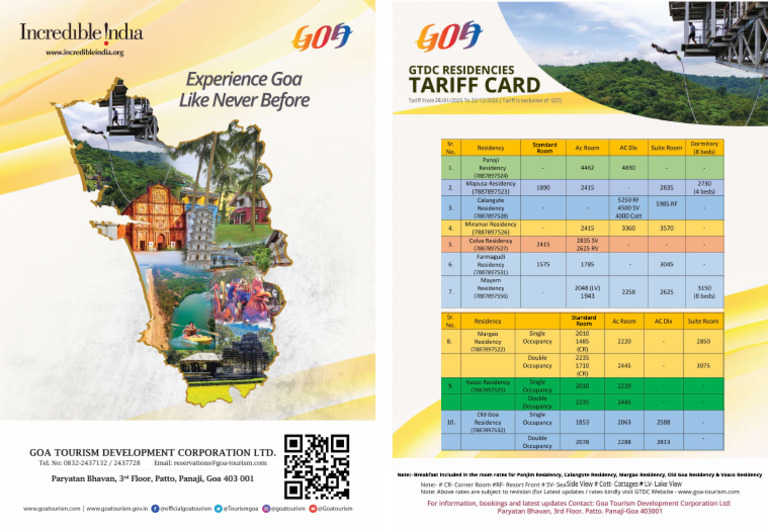 GTDC-Updated-Tariff-Card-Breakfast | PDF