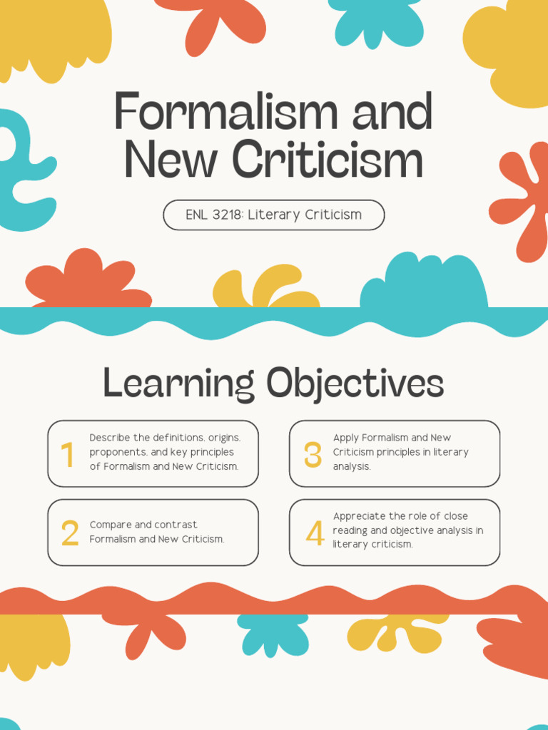 Formalism&NewCriticism | PDF | Plot (Narrative) | Literary Theory