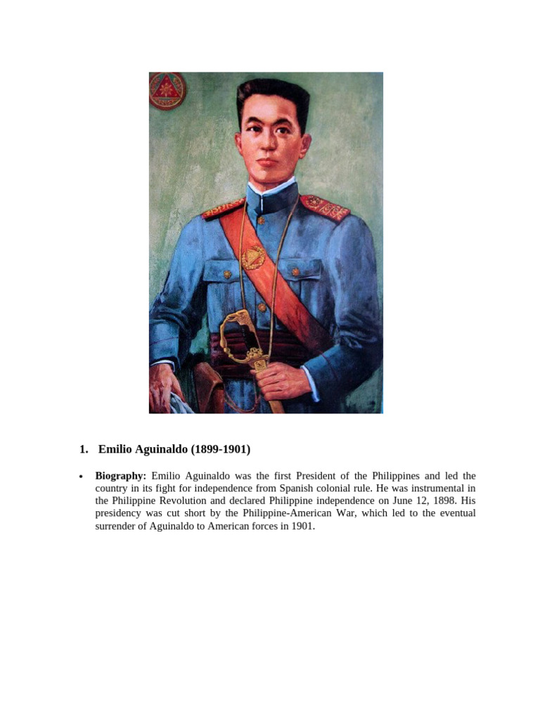 Emilio Aguinaldo | PDF | President Of The Philippines | World Politics