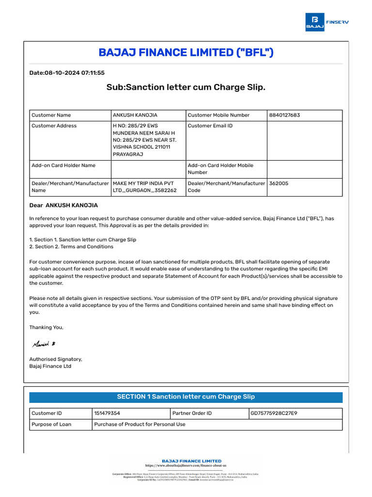 CS428257598992 Charge Slip Document | PDF | Loans | Interest