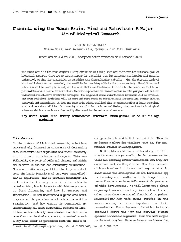 Human Mind 2 | PDF | Ethology | Proteins