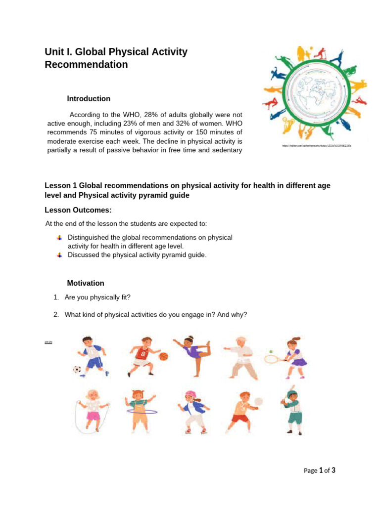 PATHFIT-2-Unit-1-Lesson-1-0126 2 | PDF | Aerobic Exercise | Sedentary ...
