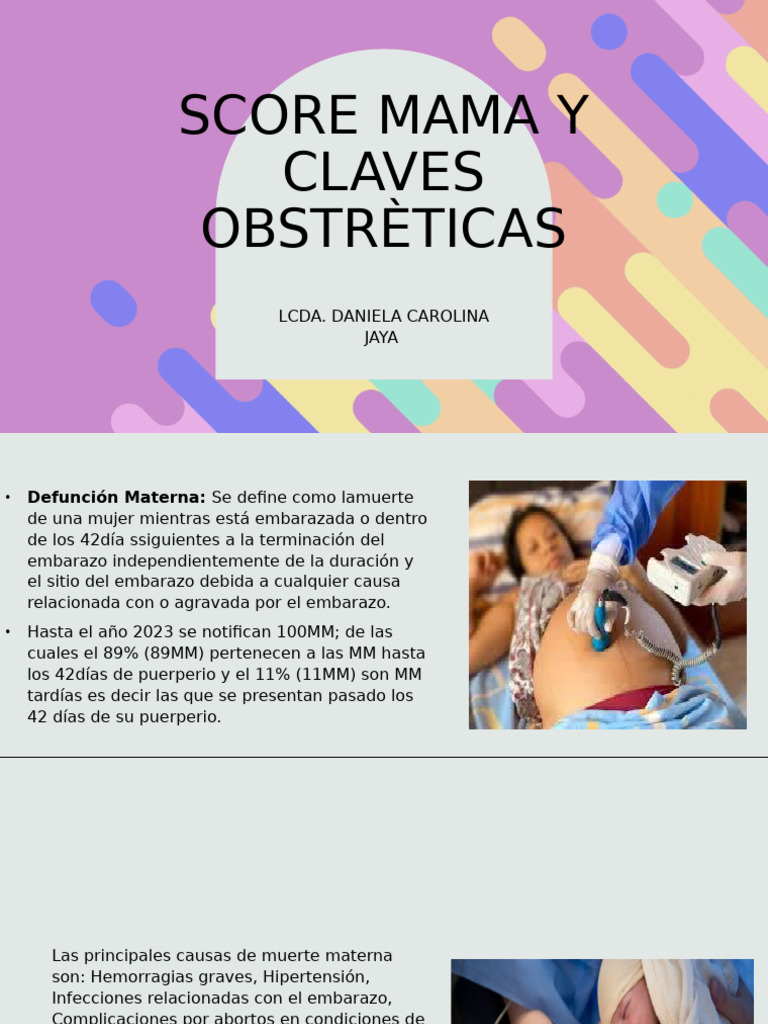 Score Mama y Claves Obstrèticas | PDF | Muerte materna | El embarazo
