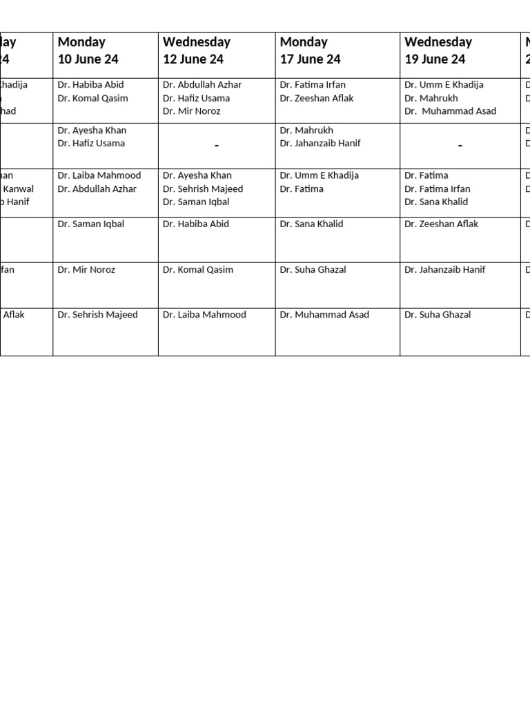 Doctor Appointment Schedule | PDF