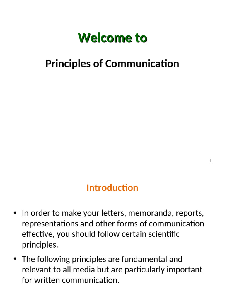 7 C's of Effective Communication Principles | PDF | Communication | Word