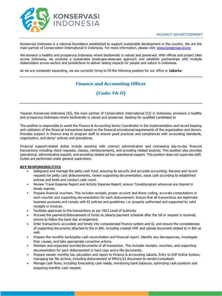 2405.+Job+Advert Finance+and+Accounting+Officer | PDF | Receipt ...