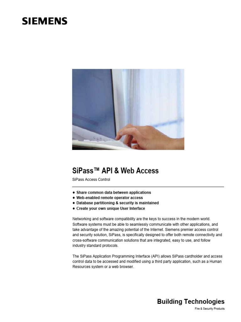 SiPass API WEB Access Eng | PDF | World Wide Web | Internet & Web