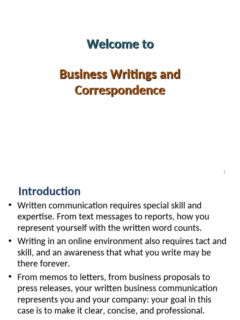 Business Correspondence | PDF | Memorandum | Text Messaging