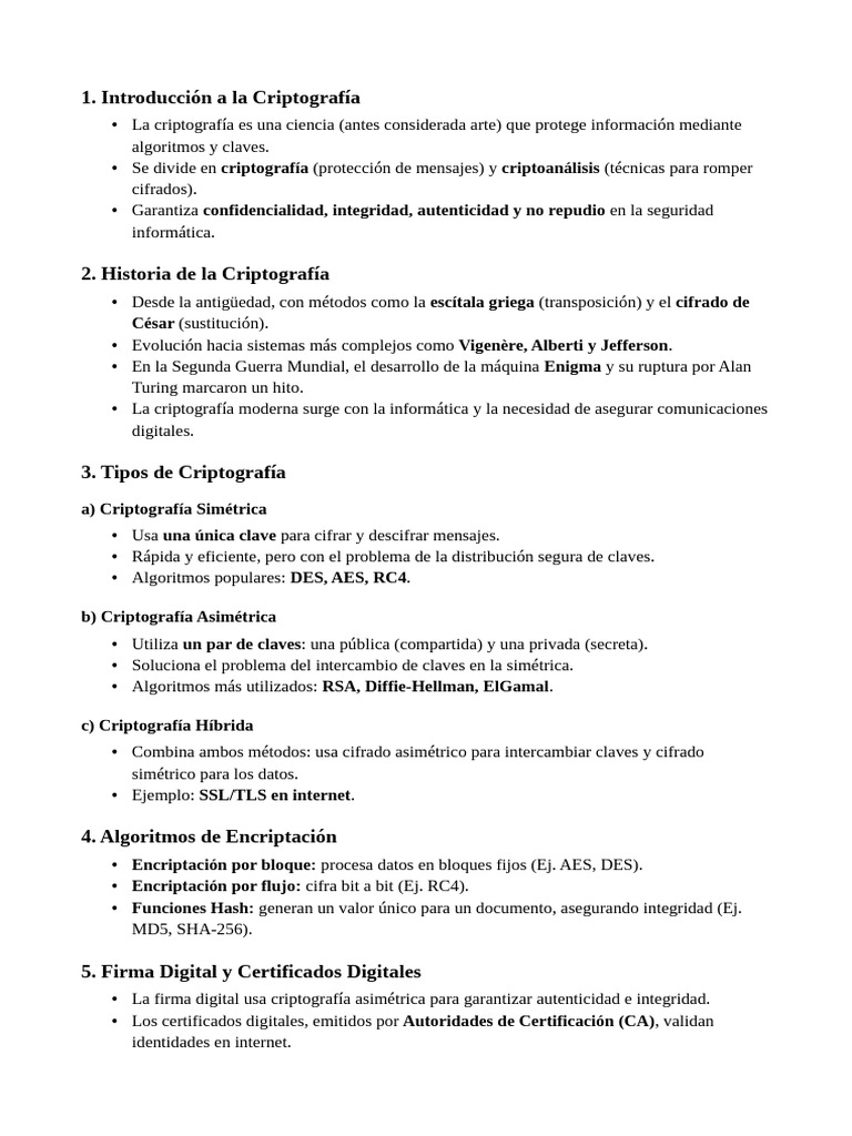 Tema 5 | PDF | Cifrado | Clave (criptografía)