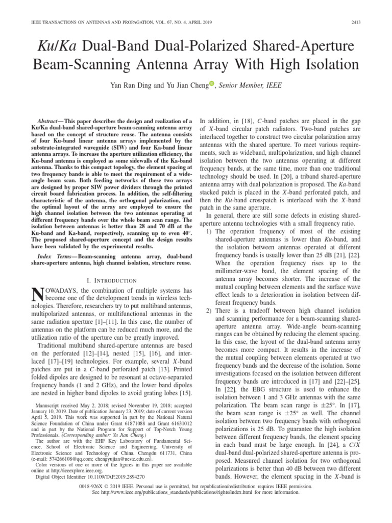 Advanced Dual-Band Antenna Design | PDF | Antenna (Radio) | Waveguide