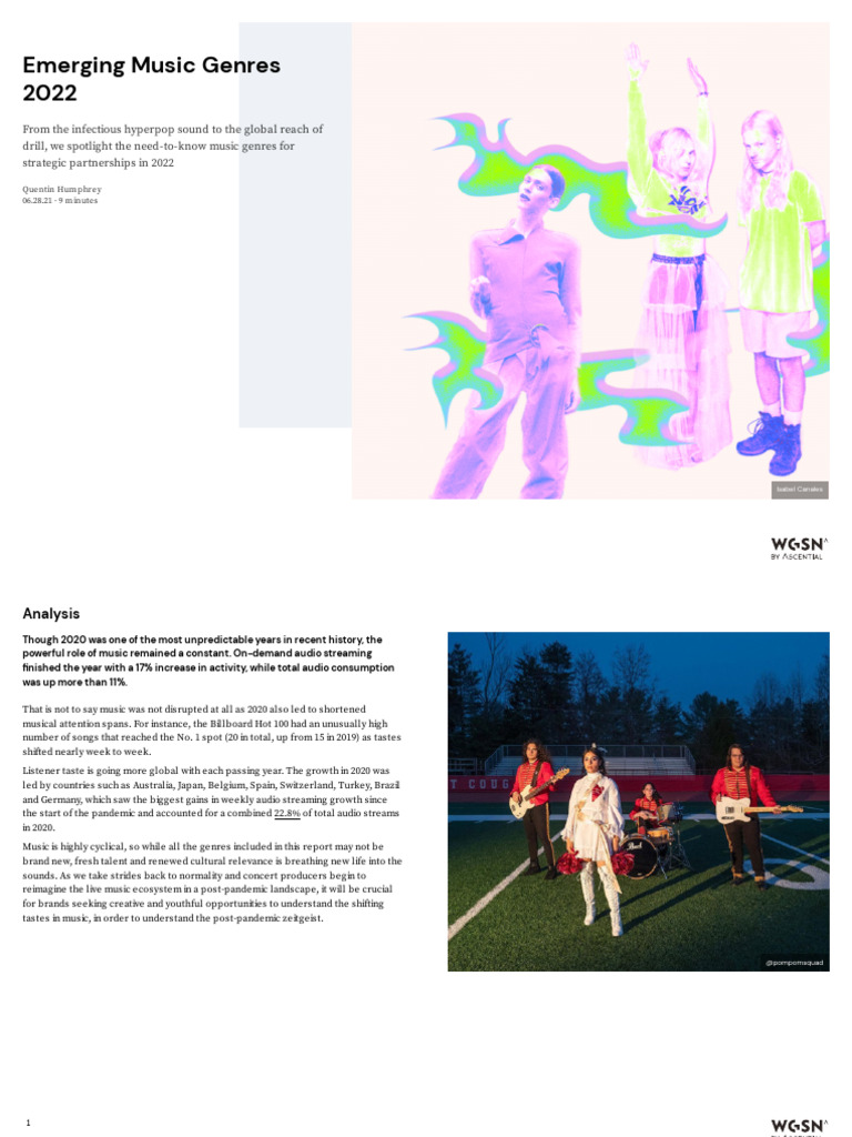 Emerging Music Genres 2022 | PDF | Musical Subgenres | Musicology