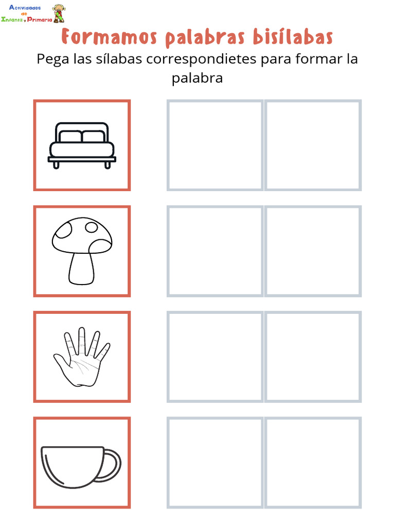 Formando Palabras Bisílabas | PDF