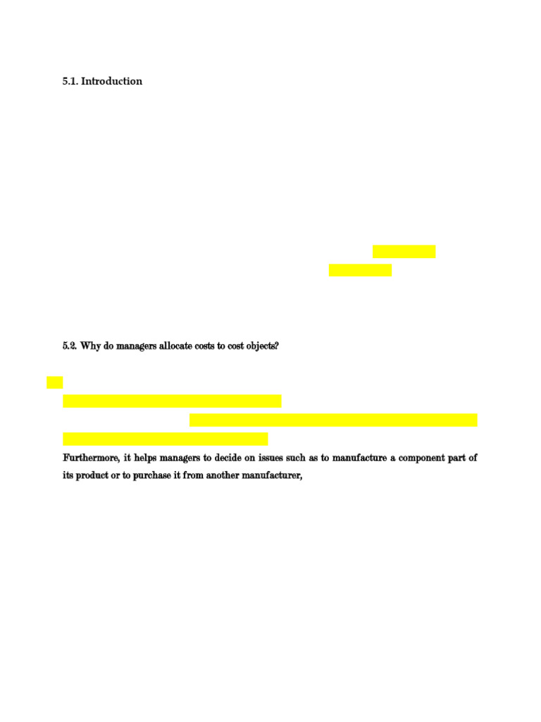 Chapter 5 Cost Allocation | PDF | Cost Accounting | Inventory