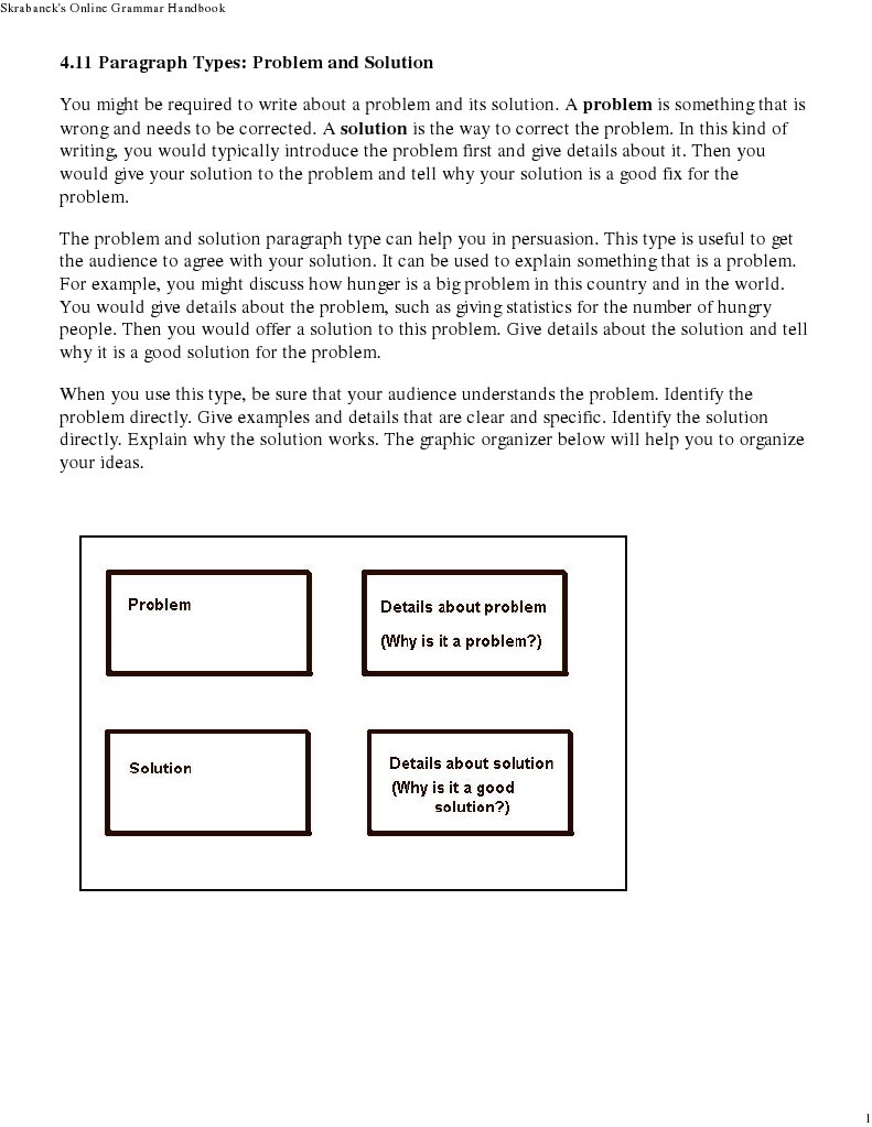 Problem Solution Paragraph | PDF