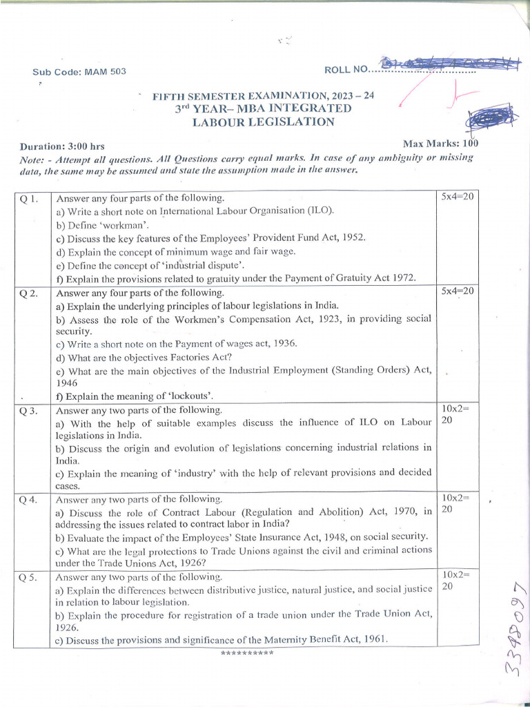 Labour Legislation | PDF